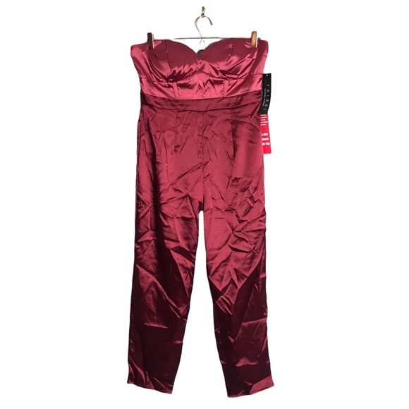 Trixxi | Pants & Jumpsuits | Trixxi New Satin Two Tone Red Strapless ...